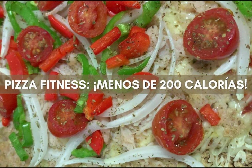Pizza Fitness【Menos De 200 Calorías】Masa casera + toppings